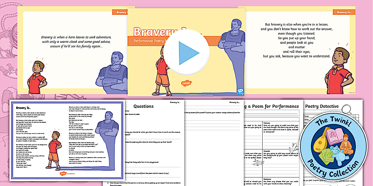 'Bravery Is' – Empowering PSHE Free Verse Poem for KS2